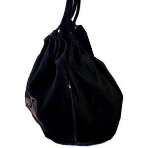 FJ | Bags | Faces Trendy Black Oversized Tote With Side Zipper | Poshmark